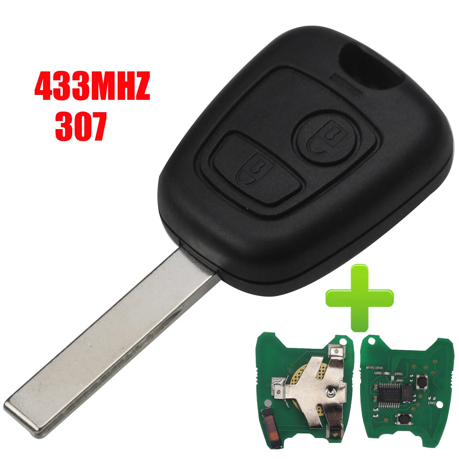 Jingyuqin 2 Buttons 433Mhz Car Remote Control Key for PEUGEOT 207 307 ... Jingyuqin 2 Buttons 433Mhz Car Remote Control Key for PEUGEOT 207 307 ...
