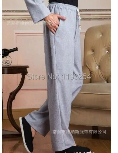 Beige-Chinese-Men-s-Linen-cotton-Ku-fu-pants-trousers-Sz-M-L-XL-XXL ...