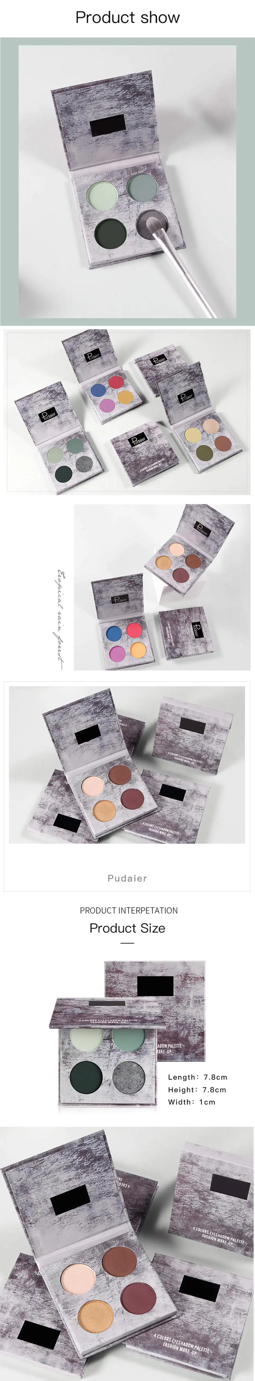 5 стилей 4 цвета брызгающие чернила матовые тени для век 5 г Morandi ...