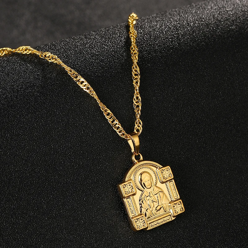 SONYA Blessed Matrona of Moscow Pendant Necklace Gold Color Jewelry ...