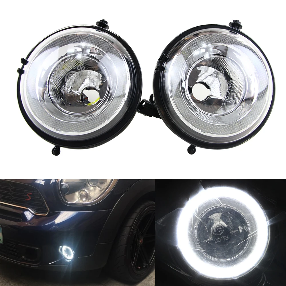 2pc Led Drl Daytime Running Light Halo Ring Position Lamp For Mini ...