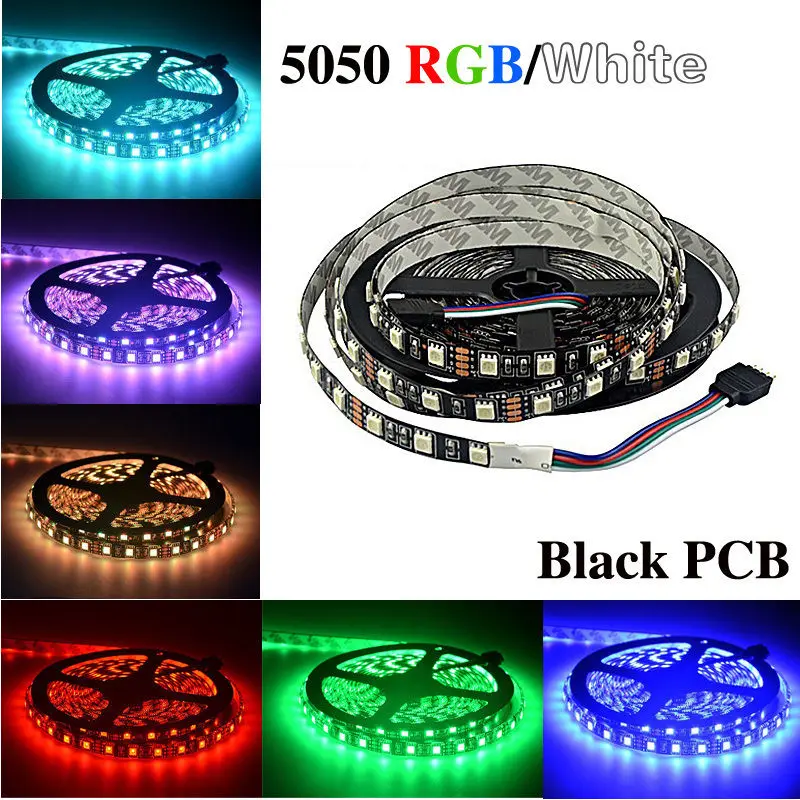 Black PCB LED Strip 5050,DC12V,Black PCB Board,IP65 Waterproof,60LED/m ...