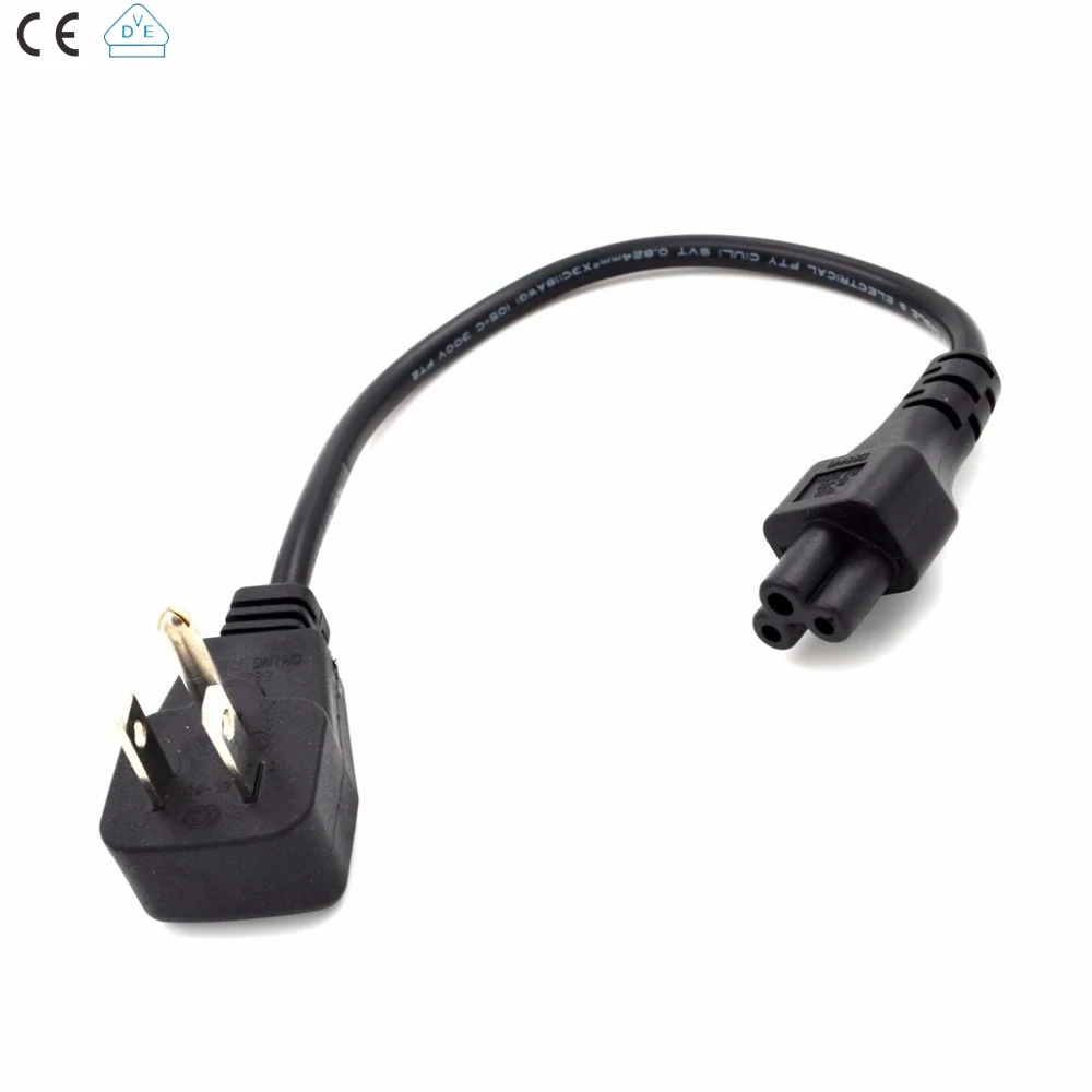 3Pin Flat Plug Power Cord,USA Type NEMA 5 15P Male Plug to IEC 320 C5 ...