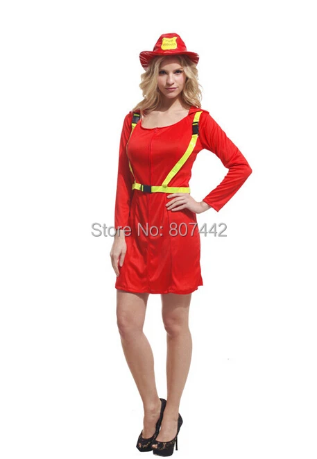 Halloween Cosplay costume; Female Firefighter Clothing; Adult ...