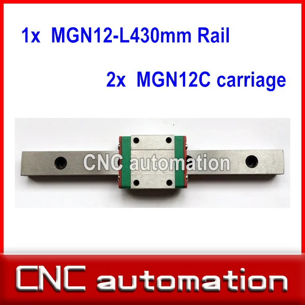430mm MGN12 linear guide rail and 2pc MGN12C Blocks carriage|linear guide rail|guide raillinear ...