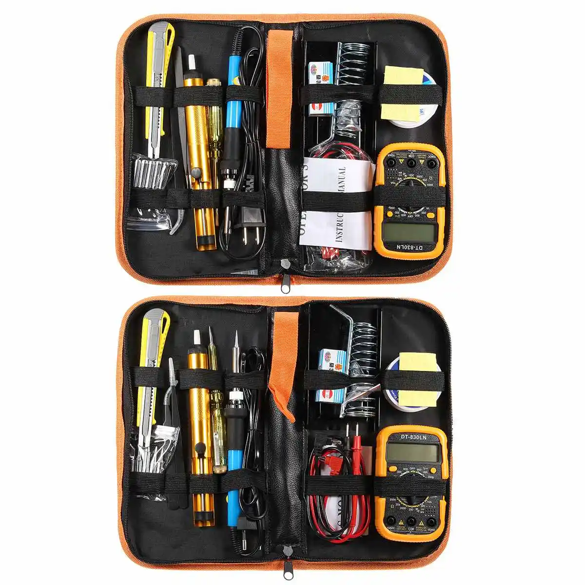 60W 110/220V Adjustable Temperature Soldering Iron Kit Digital ...