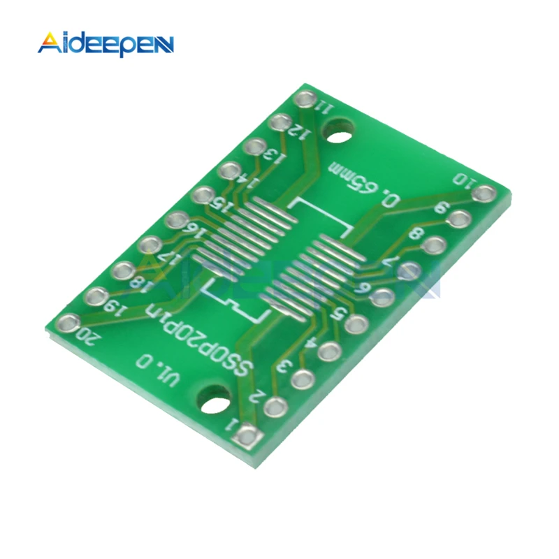 10 unids/lote SOP20 SSOP20 TSSOP20 a DIP20 Pin board SMD a DIP20 IC ...