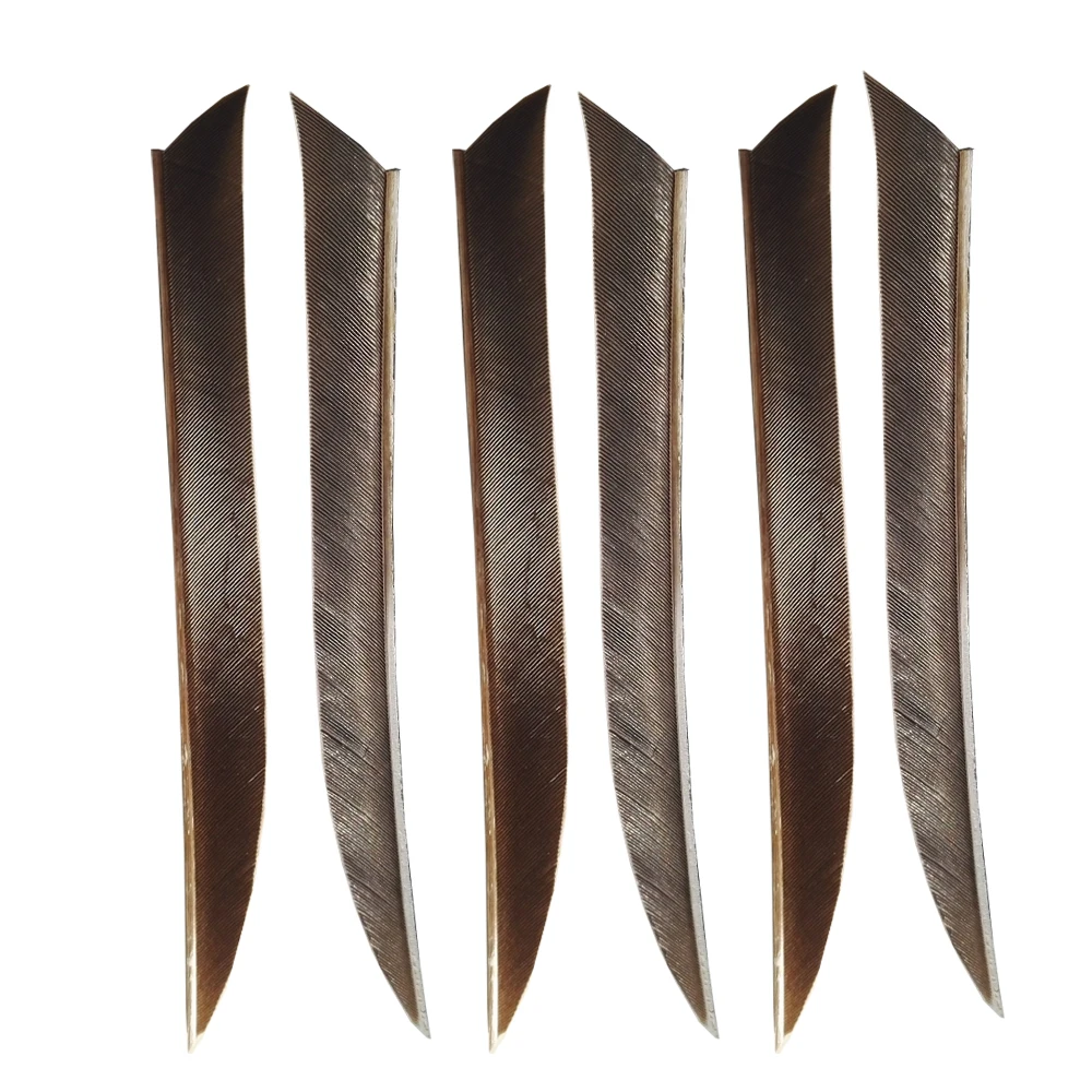 50pcs Right Wing 5"Shield Turkey Feather Hunting Print Handcraft Arrow ...