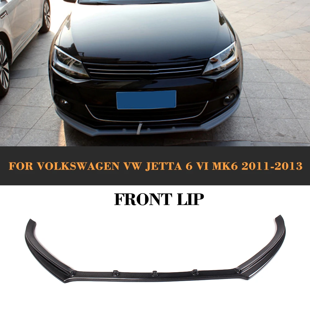 Carbon Fiber Front Bumper lip spoiler For VW Jetta 2011 2013|spoiler ...