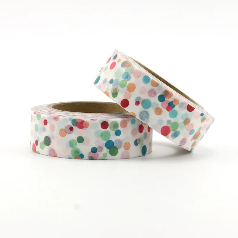 10 м* 15 мм креативные цветные точки васи лента DIY украшения ...