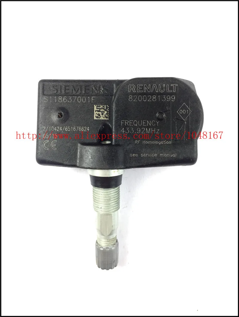 For Renault Tire Pressure Sensor 433,92 8200281399 S118637001f Mhz ...