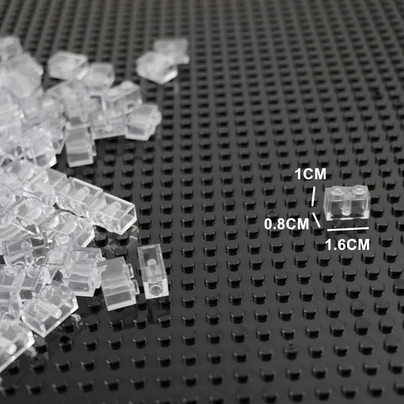 Transparent Clear Bricks 1 X 2 High Blocks Small Particles Classic ...