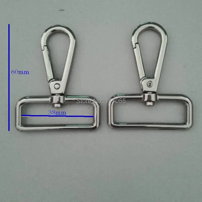 1000PCS High quality Metal swivel hooks silver for 38mm webbing width ...