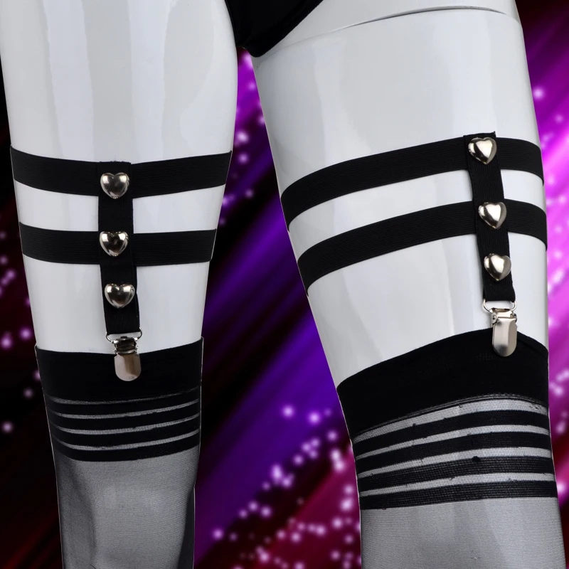 Rivet Goth Punk Garter Stocking Garter Leg Ring Bondage Thigh Stockings