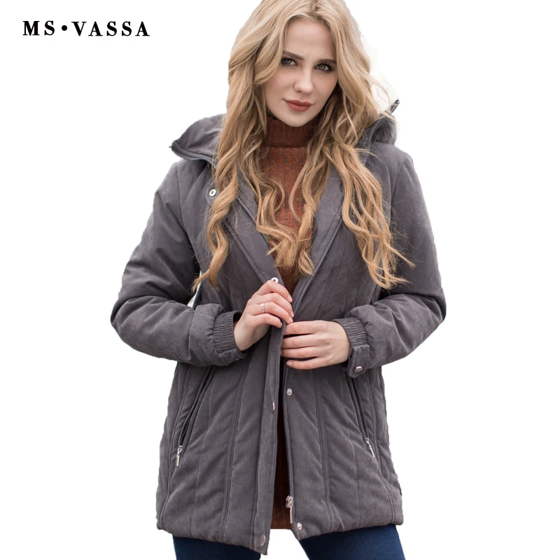 2017 New women jacket Winter padding jacket with detachable hood nice ...
