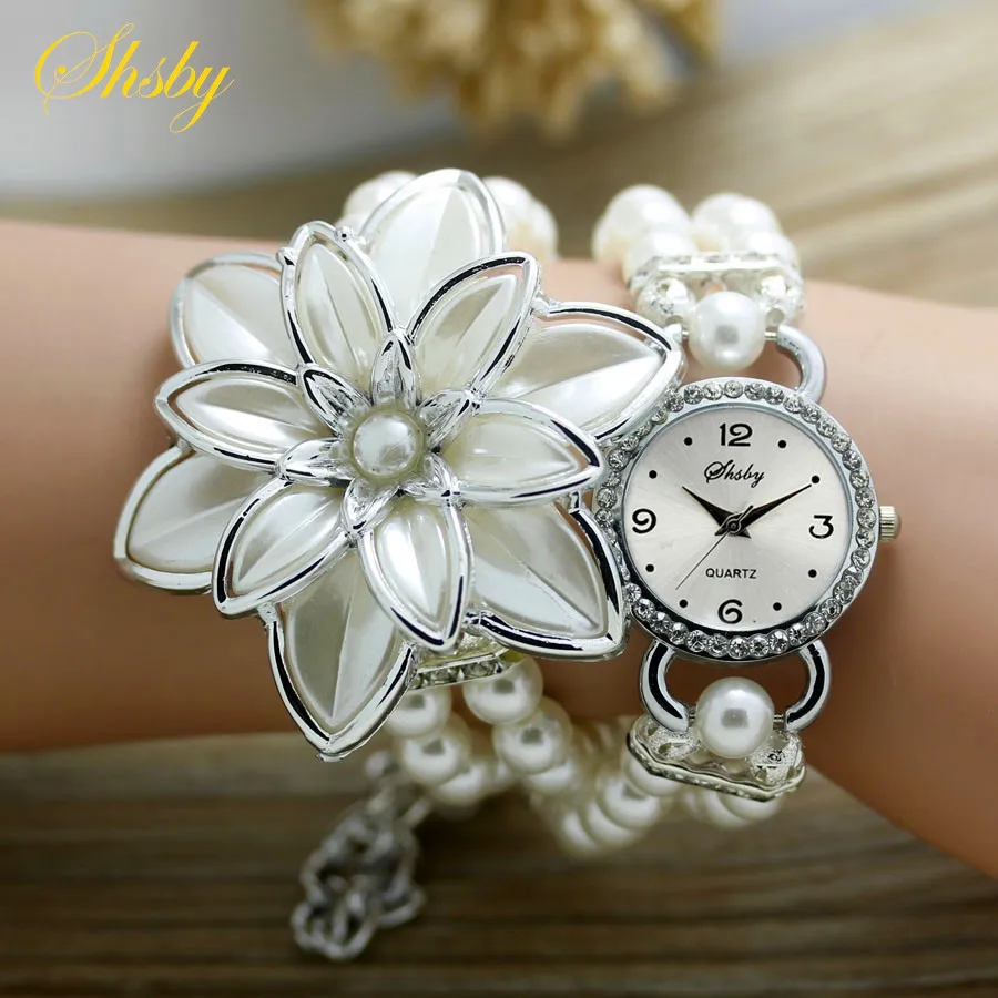 Shsby-Fashion-Women-Rhinestone-Watches-Ladies-Pearl-Strap-Many-Petals ...