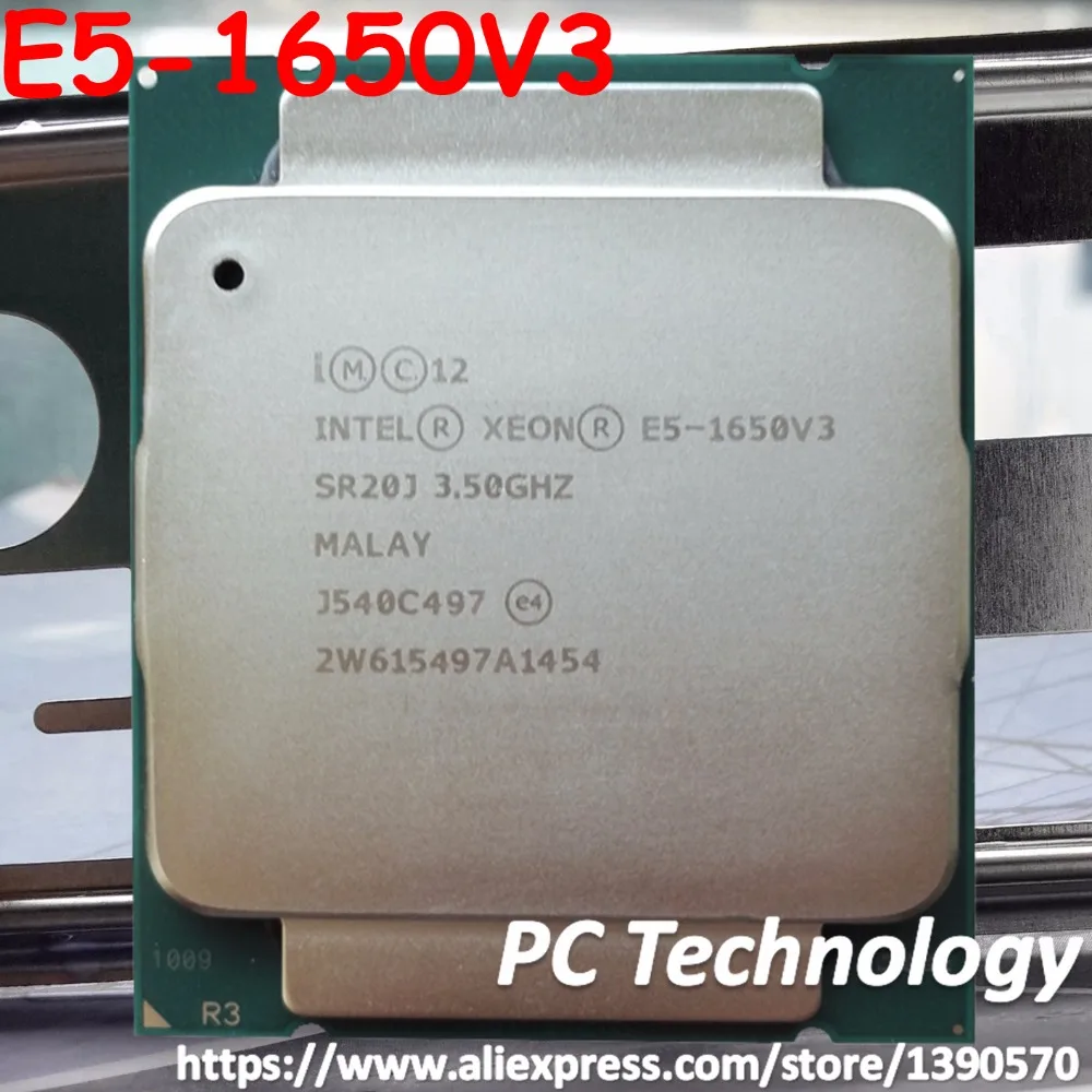 Processador intel xeon original, versão oficial de processador sr20j E5 1650V3 cpu e5 1650v3 3 ...