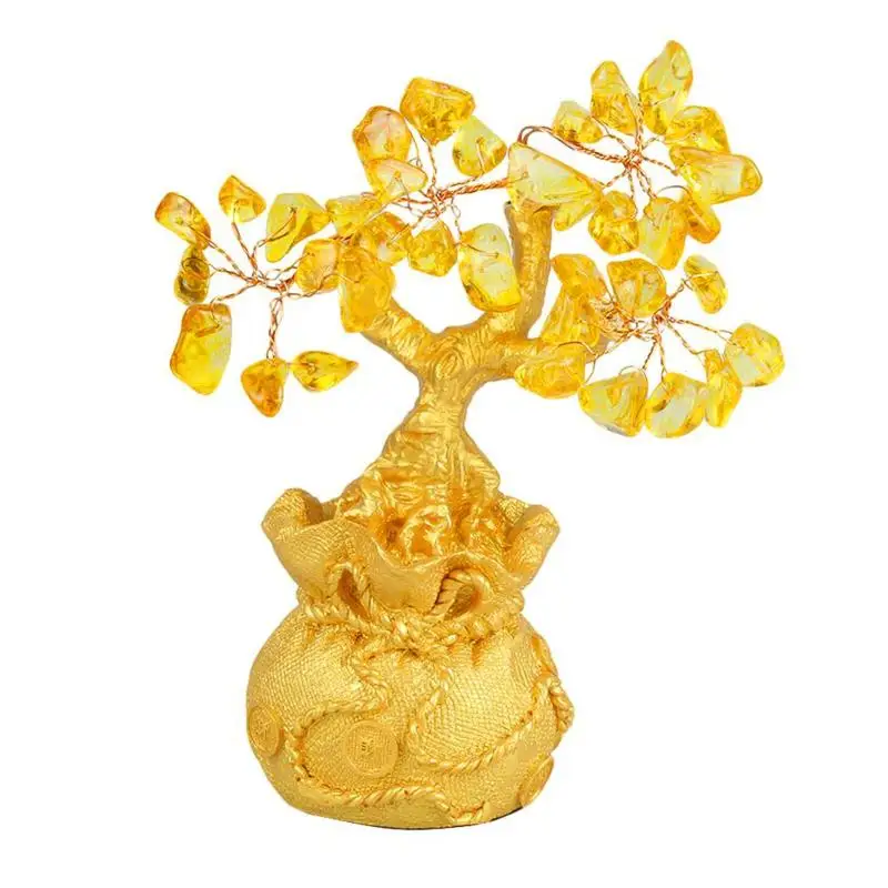 Natural Crystal Lucky Tree Money Tree Figurine Chinese Religious Feng ...