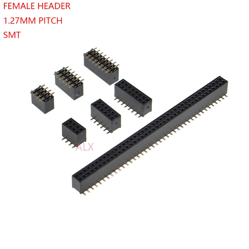 10PCS SMD SMT 2*2/3/4/5/6/7/8/9/10/12/16/20/40/ PIN double row FEMALE PIN HEADER 1.27MM PITCH ...