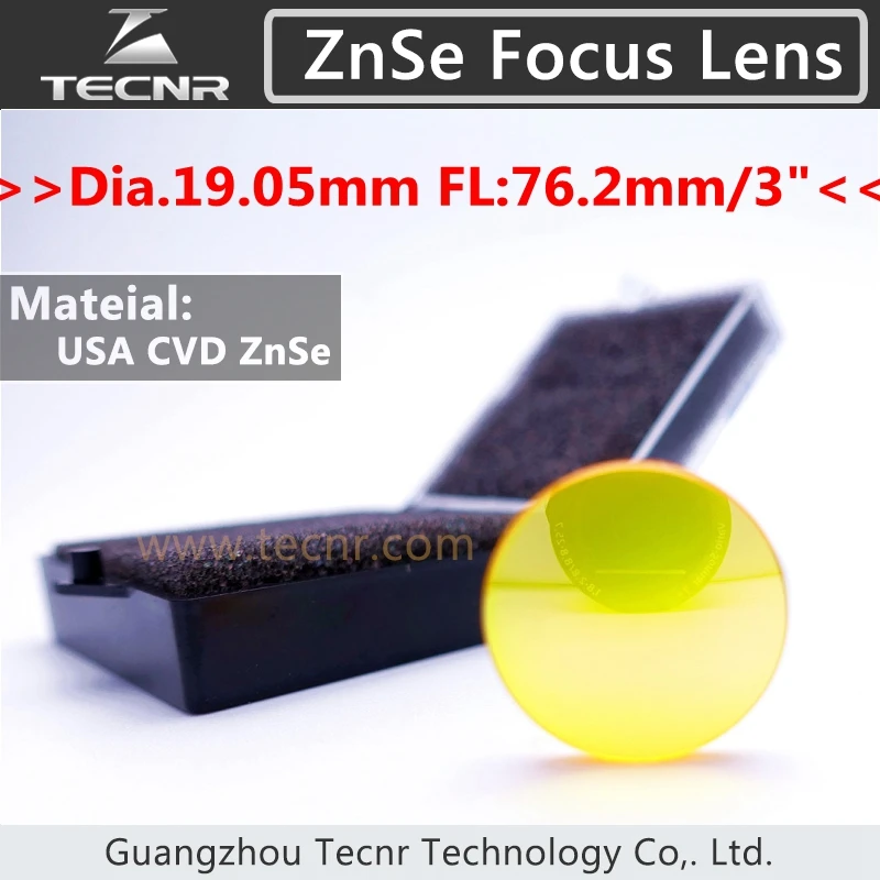 USA ZnSe co2 laser focusing lens 19.05mm Dia 76.2mm Focus Length|focus ...