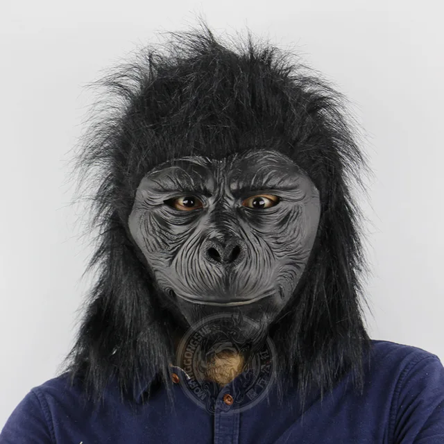 Halloween ape man Mask Animal Scary Creepy King Kong Chimpanzee Mask ...