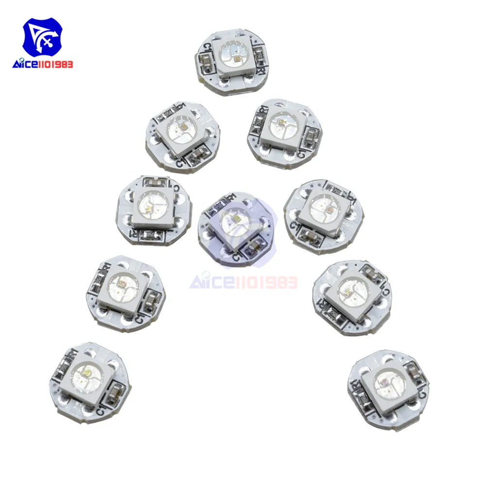 50PCS WS2812B Addressable LED Pixel Light SMD 5050 RGB SMD on Heat Sink ...