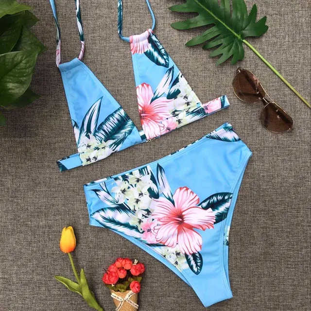 Floral Sexy Bikini Set Women Summer 2018 Swimming Suit Flower Swimsuit ...