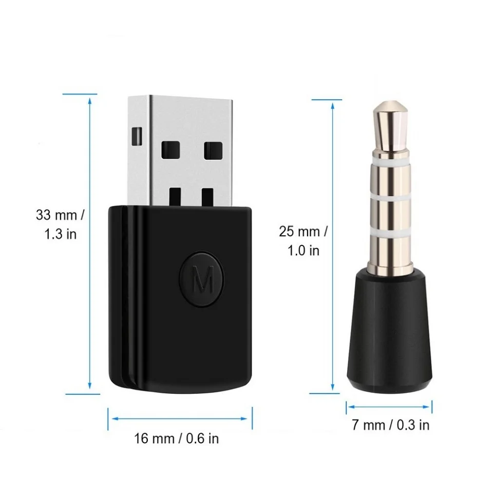 3.5mm Bluetooth 4.0+EDR USB Bluetooth Dongle Wireless USB Adapter ...