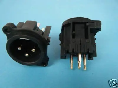 XLR Male Chassis 3 Pin Panel Socket Connector 1076|connector socket ...