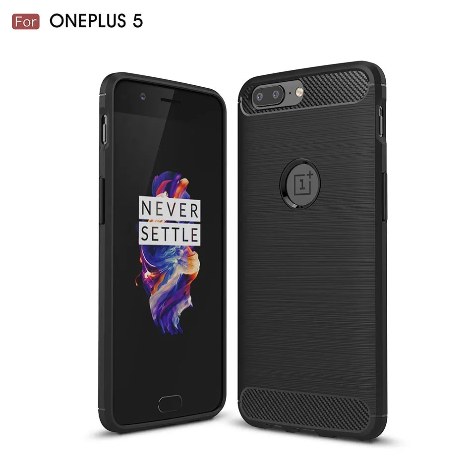 Case for Oneplus 5 Soft Silicone Carbon Fiber Back Cover Case for ...