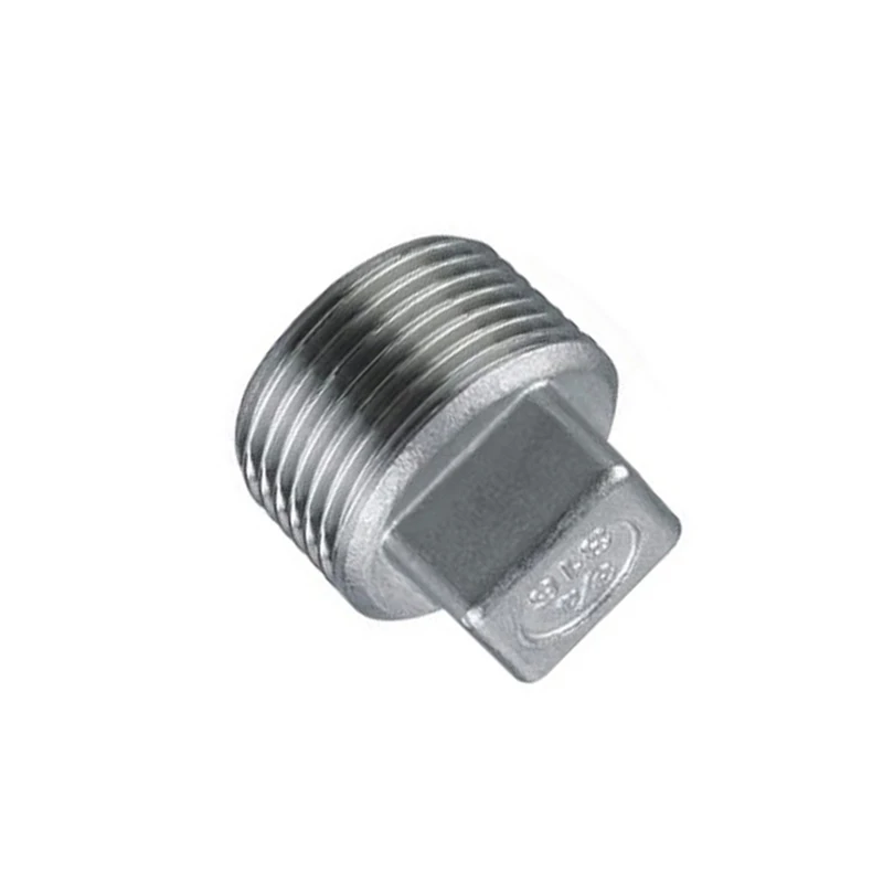 1 1/2" BSP Male Thread Square Head Plug 304 Stainless Steel Threaded ...