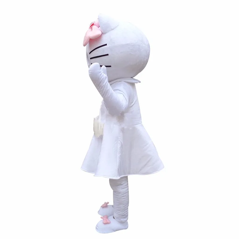 Hello Kitty Cute Fancy Dress cat Mascot Costume Cartoon Character Adult ...