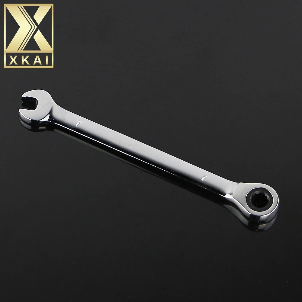 XKAI 7mm Ratchet Spanner Combination wrench a set of keys ratchet skate ...
