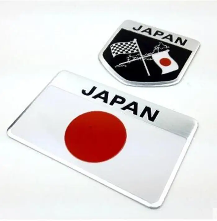 1 Piece 3D Japanese Flag Metal Car sticker Emblem Badge Car styling ...