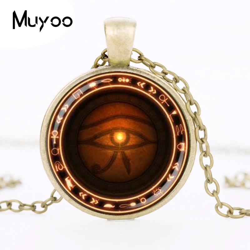 Silver The Eye of Horus necklace Runes of magic necklace evil eye ...