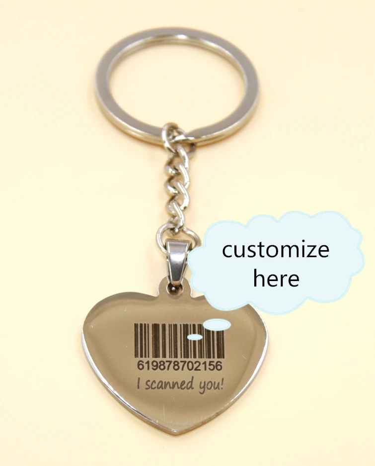 Barcode QR Code Key Ring Key Losing End Solution Customized Your 
