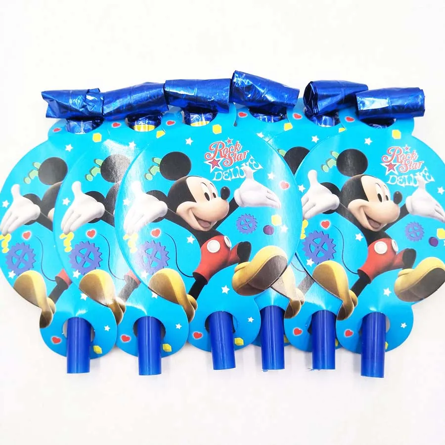 6pcs/set Mickey mouse blowout Cartoon Theme Party Noise Maker Baby ...