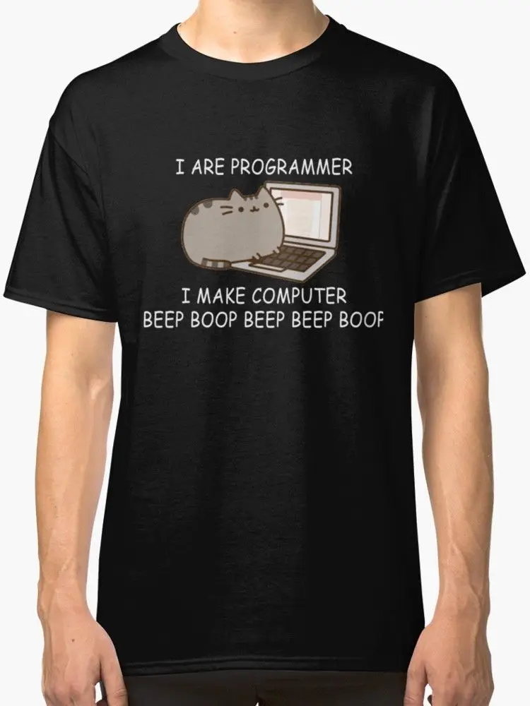 I Are Programmer I Make Computer Beep Boop Coder Mens T Shirt Black T Shirt Short Sleeve Mens 2497