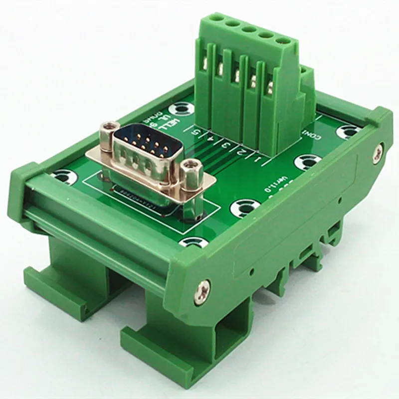 D-sub Db9 Din Rail Mount Interface Module Male Header Breakout Board ...