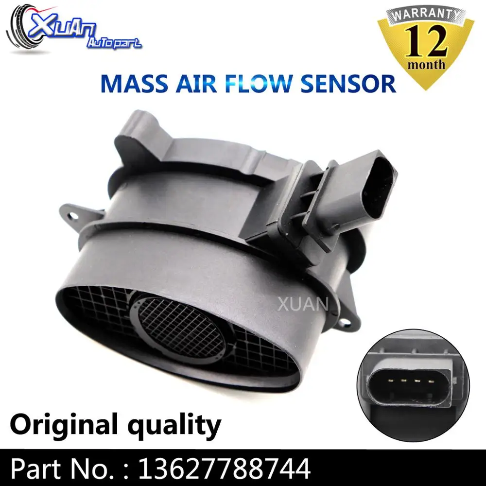 XUAN MAF MASS AIR FLOW SENSOR 13627788744 สำหรับ BMW E46 E53 E60 E61 ...