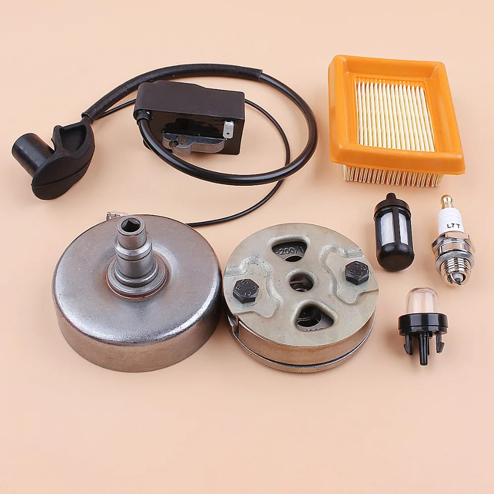 Tondeuse,Bobine d'allumage de tambour d'embrayage, filtre à Air pour débroussailleuse STIHL ...