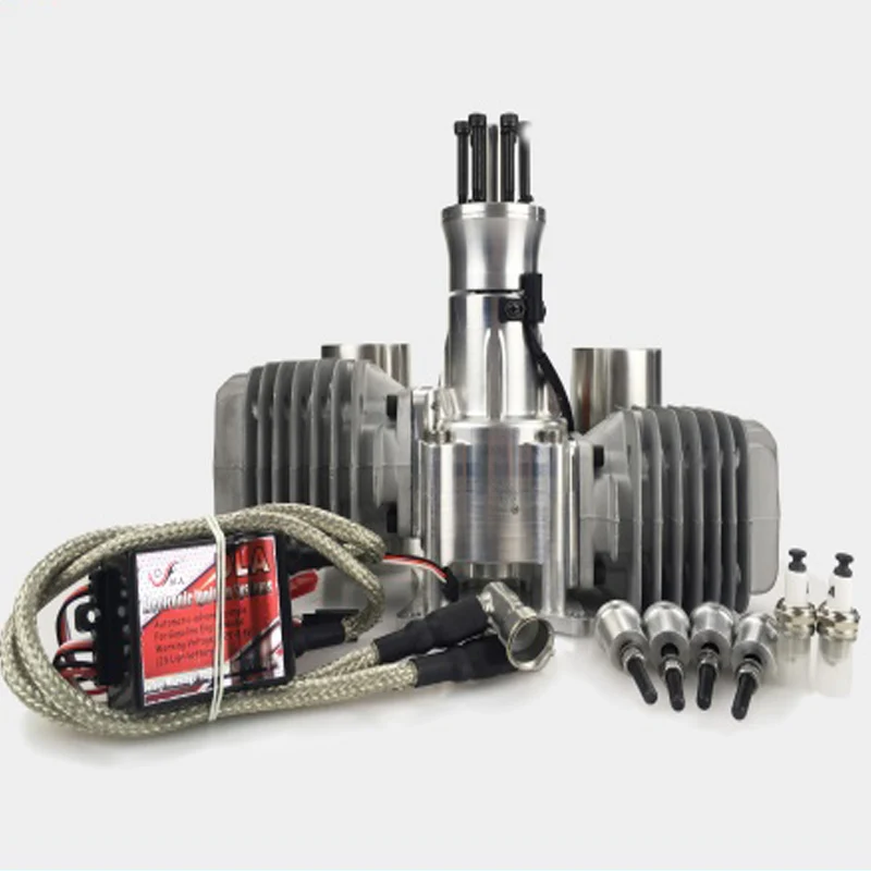 Dla116 116cc Twin Cylinder Gasoline Engine For Rc Fix Wing Airplane ...