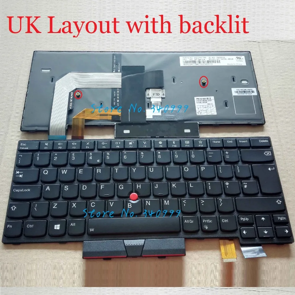 New Original Uk Keyboard For Lenovo T470 Sn20p41789 With Backlit Uk ...