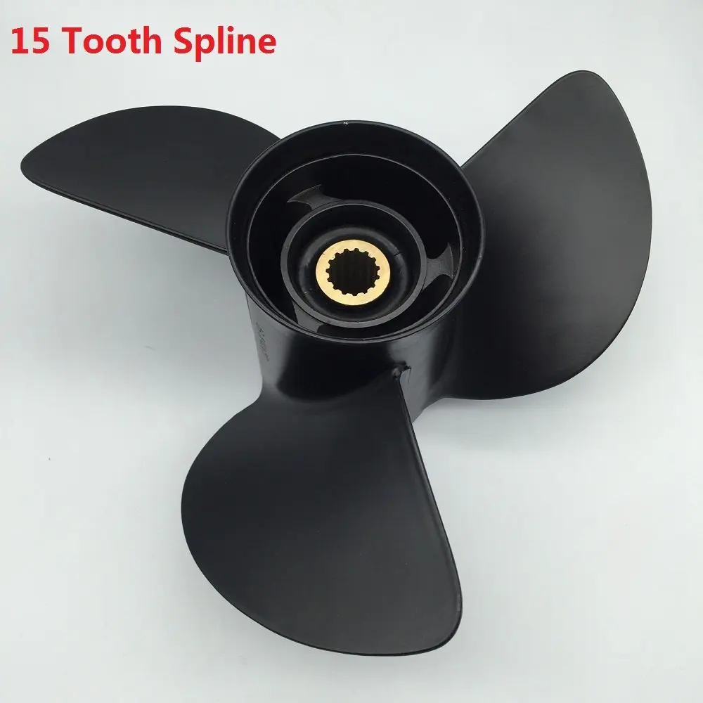Boat Propeller For Suzuki 15 Tooth Spline Outboard 3 Blade Dia 13 1/4 X ...
