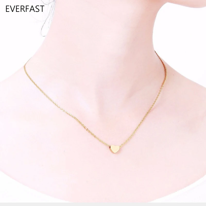 Everfast 1pc Cute Tiny Heart Necklaces & Pendants Simple Statement ...
