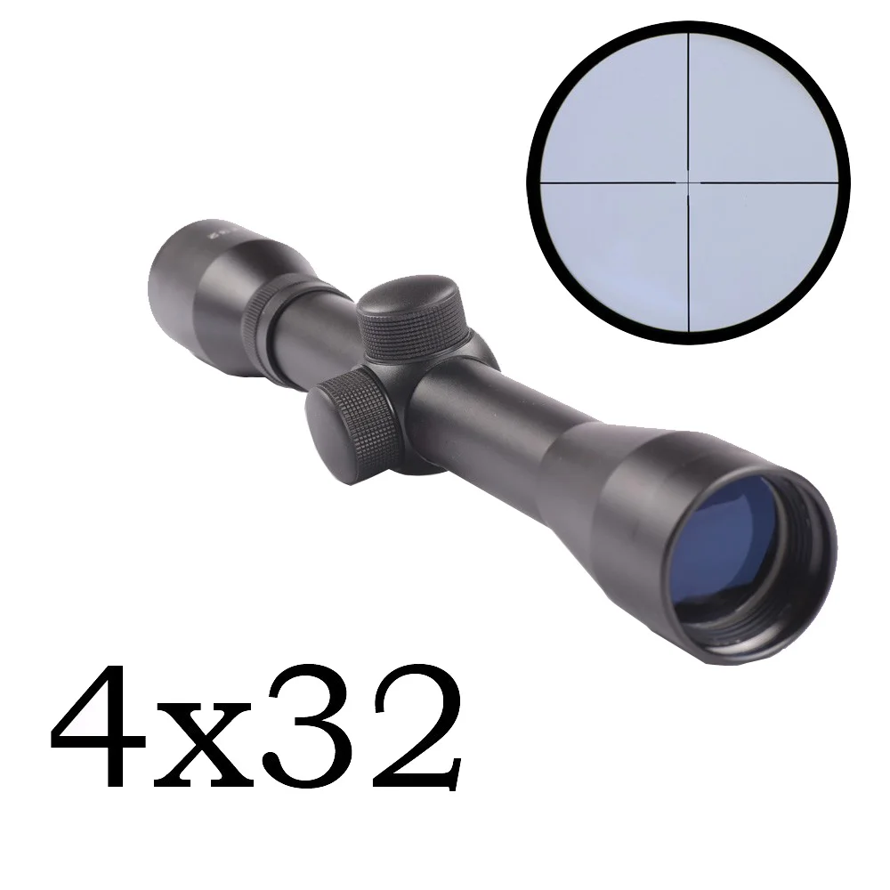 Hunting 4x32 Optics Sight Scope Duplex Reticle Air Rifle Riflescope ...