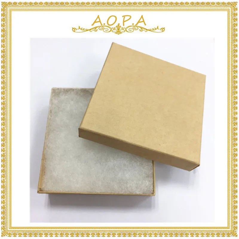 33-Kraft-Cotton-Filled-50pcs-Paper-Box-For-Jewelry-Packaging-Bracelet ...