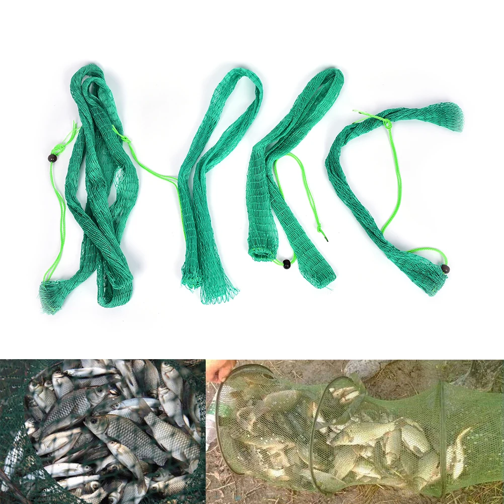 1 PCS 3 Meter Thick Wire Made Fishing Net Bag Fish Mesh Protection ...