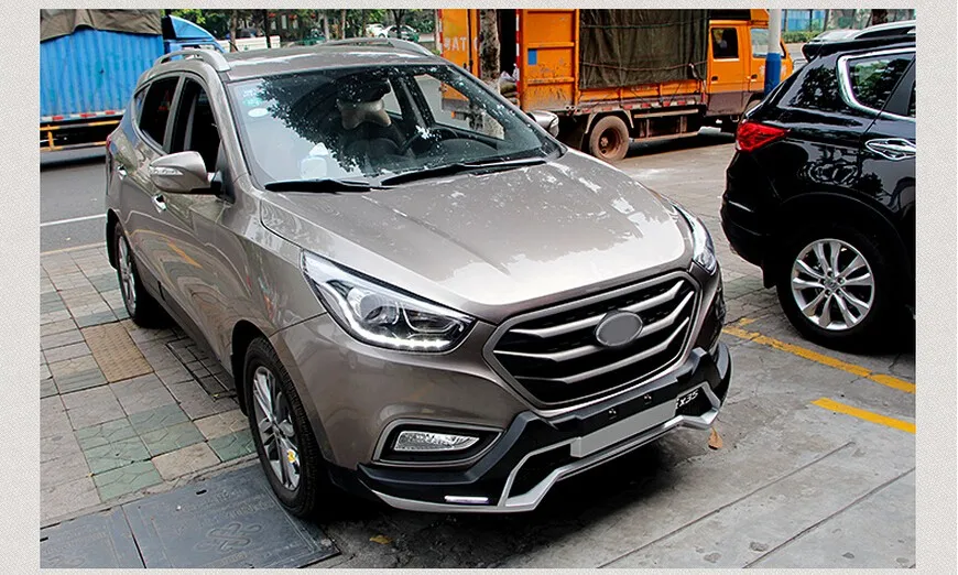 Fit For Hyundai Ix35 2009-2017 Led Front+ Rear Bumper Diffuser Bumpers ...