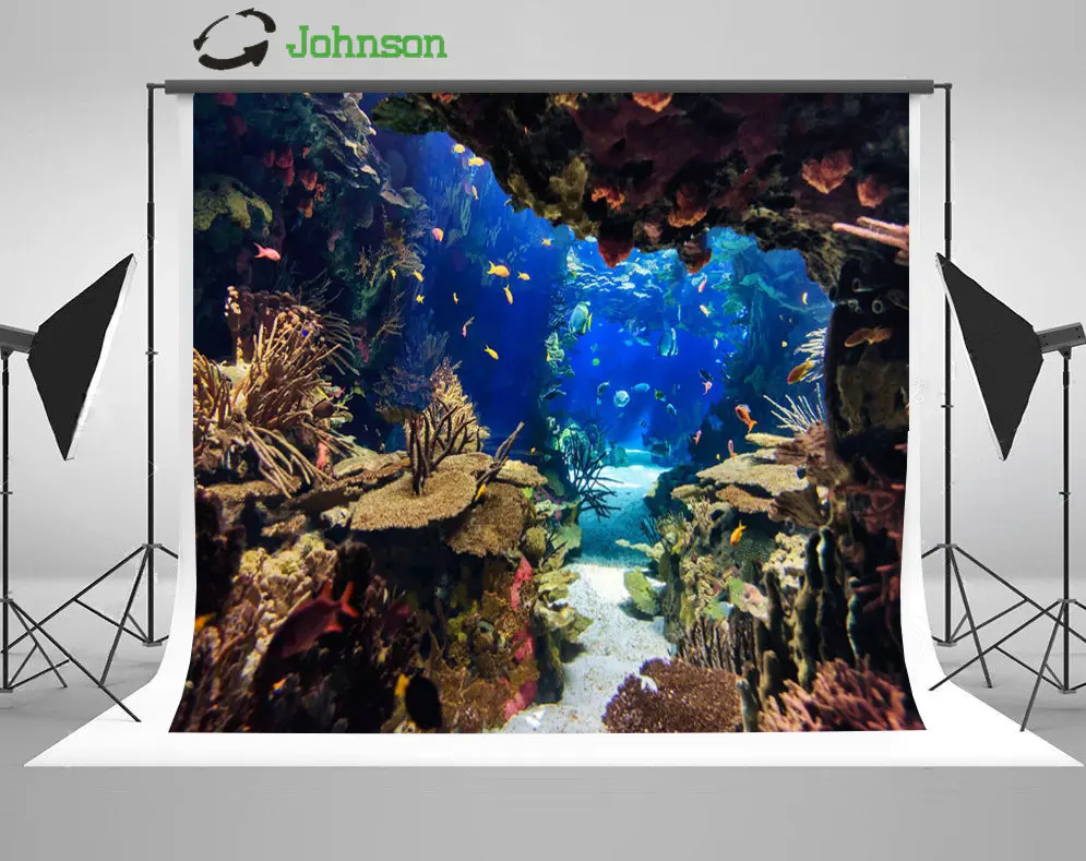 Aquarium Plants Tropical Colorful Fishes Coral Fish Tank Backdrop ...
